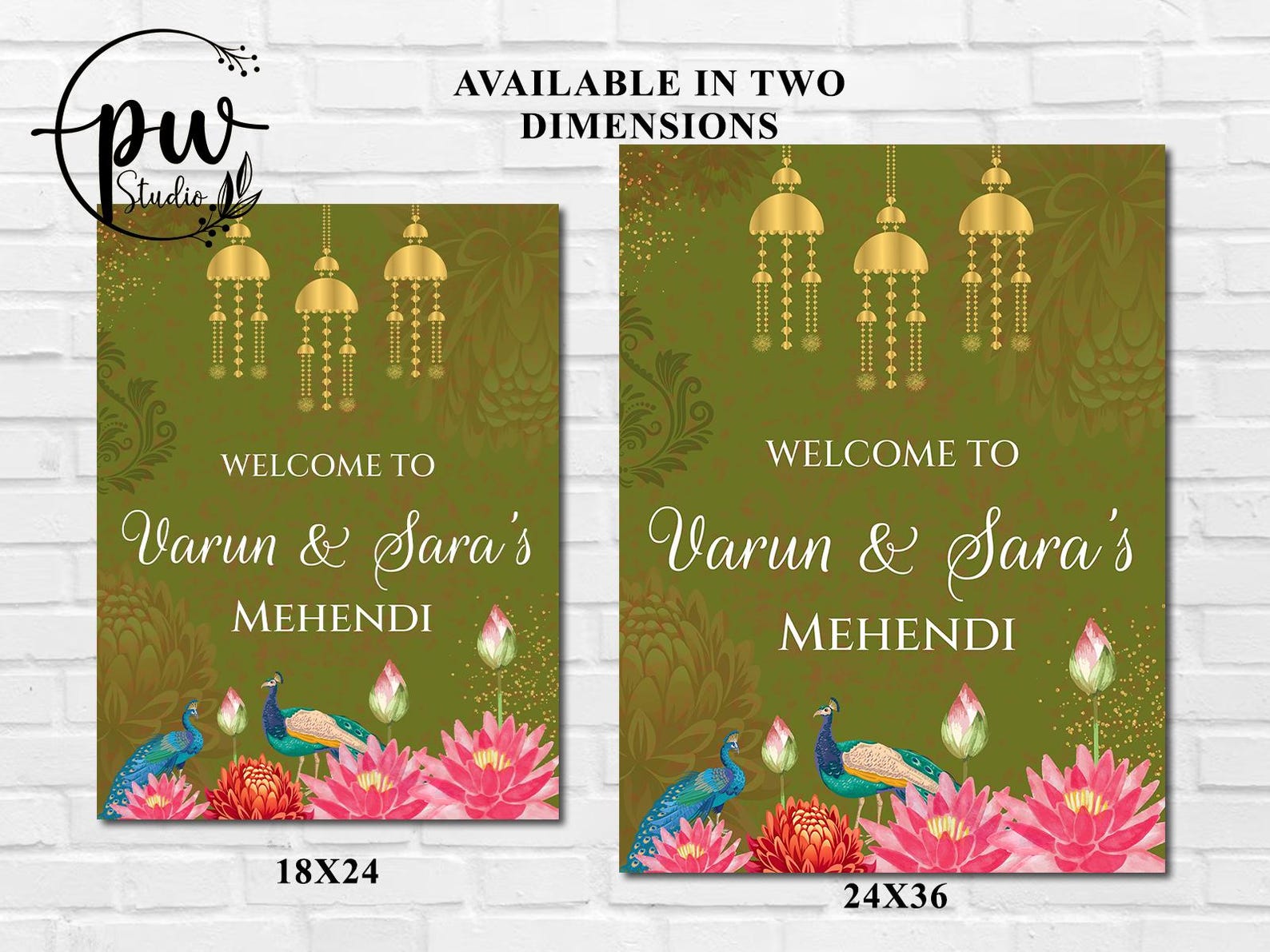 Mehendi Welcome Signs as Mehendi Decor, Mehndi Posters & Mehndi Welcome ...
