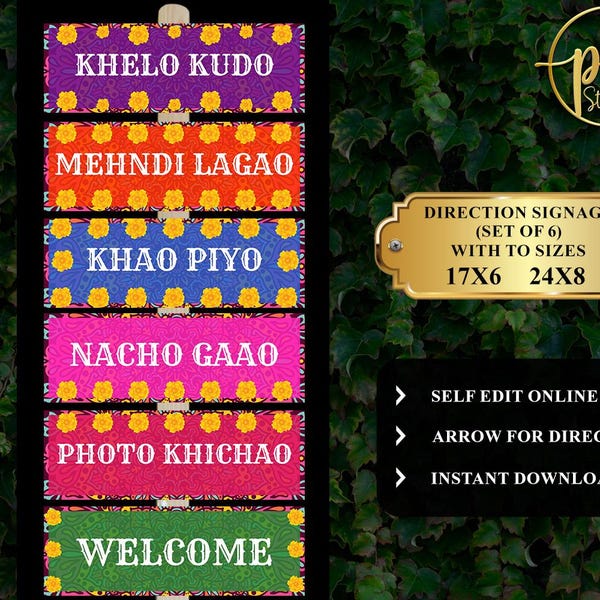 Indian Wedding Sign, Indian Welcome Board as Phera Welcome Sign as ...