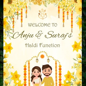 Haldi Posters as Welcome to Haldi Signs & Haldi Welcome Signs, Haldi ...