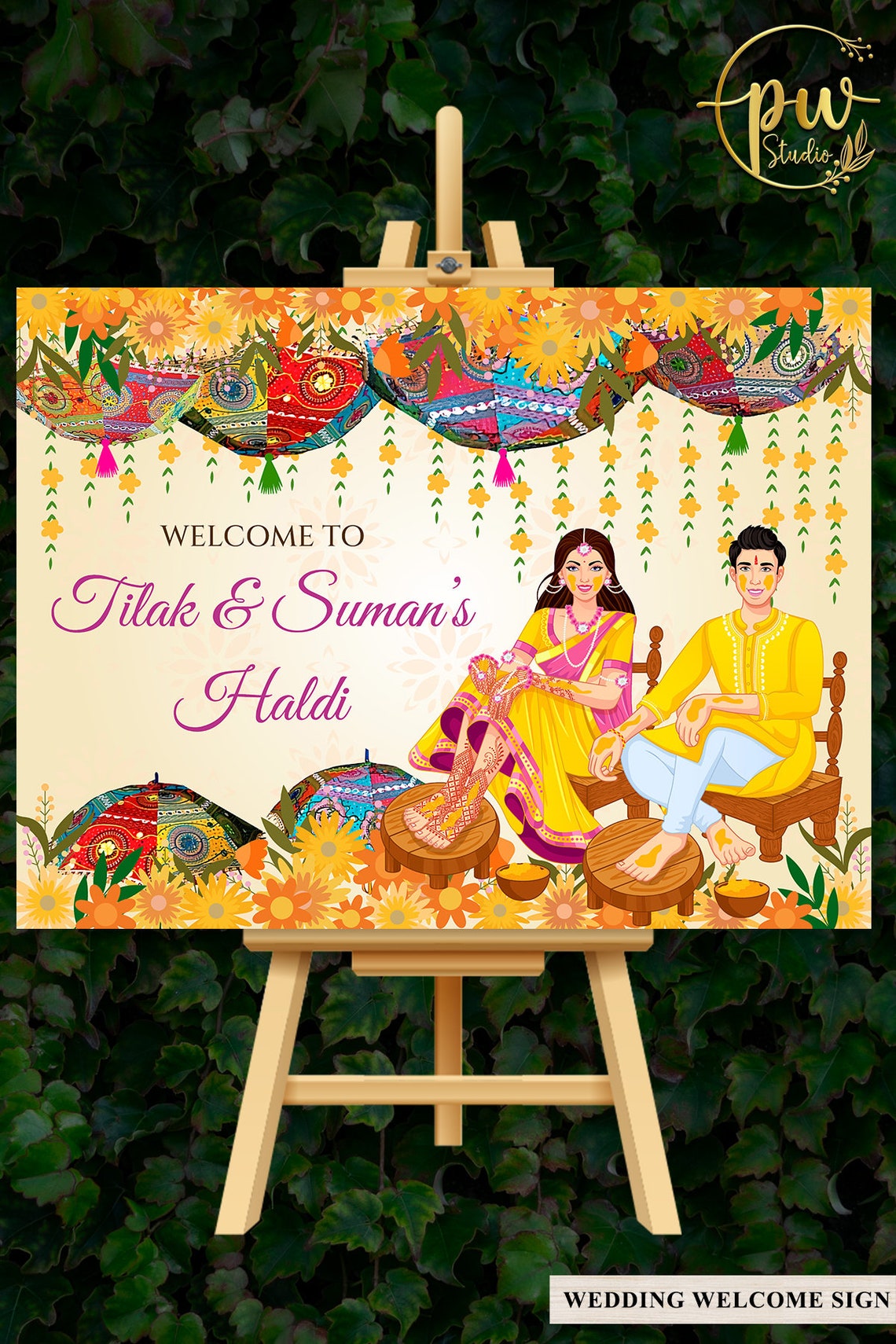 Welcome Signs Haldi as Couple Haldi Signs, Welcome to Haldi Signs ...