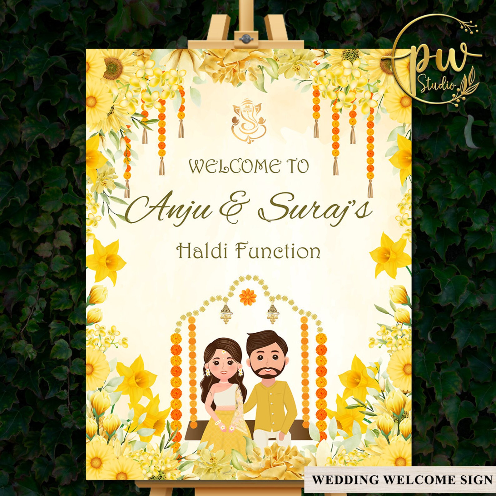 Haldi Posters as Welcome to Haldi Signs & Haldi Welcome Signs, Haldi ...