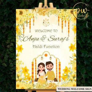 Haldi Posters as Welcome to Haldi Signs & Haldi Welcome Signs, Haldi ...