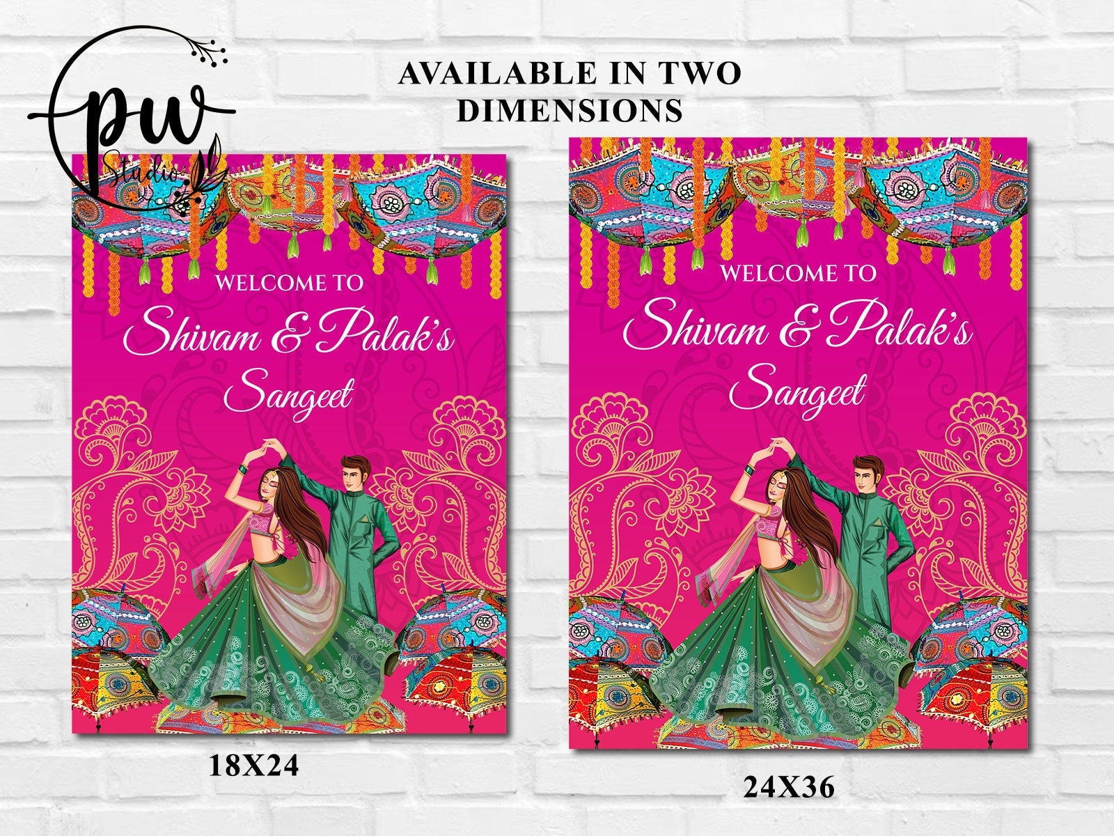 Buy Welcome to Sangeet Decor Indian Sangeet Signs, Sangeet Welcome Sign ...