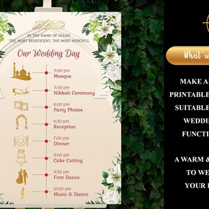 Muslim Wedding Program, Nikkah Program Wedding & Nikkah Timeline ...