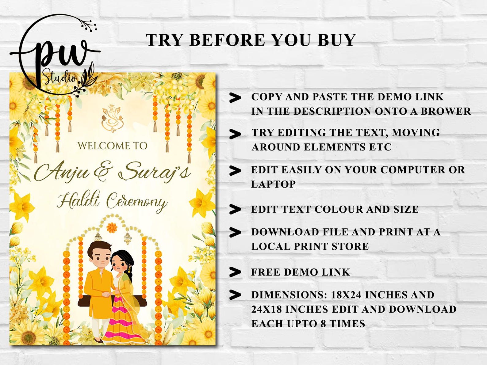 Haldi Posters as Welcome to Haldi Signs & Haldi Welcome Signs, Haldi ...