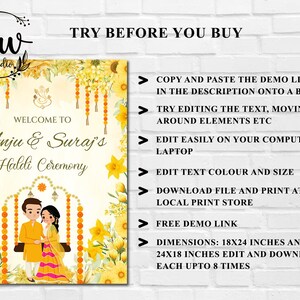 Haldi Welcome Sign, Indian Ceremony Poster (digital Download) - Etsy