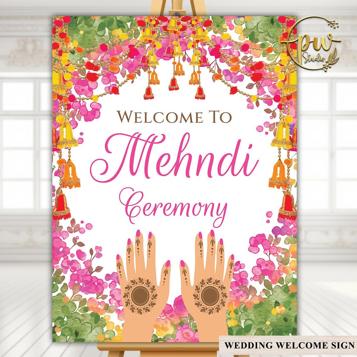 Mehndi Decor Signs as Mehndi Signs, Mendhi Umbrella Decor as Mehendi ...