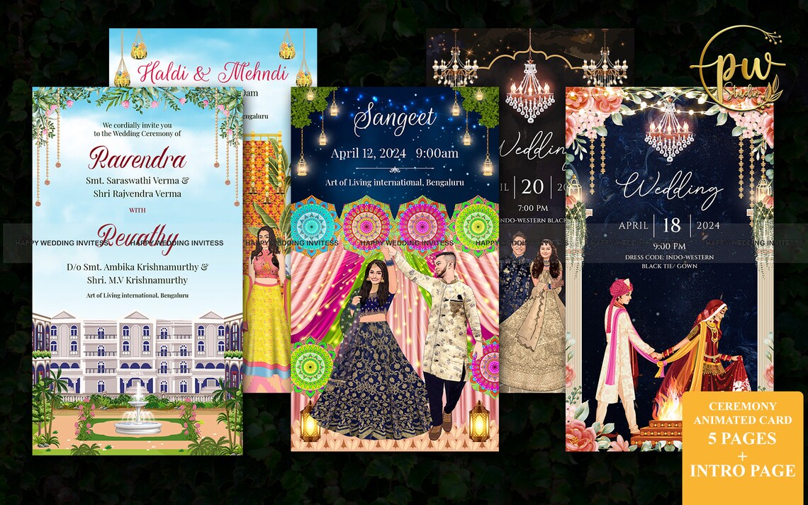 Indian Wedding Invites Digital Reception Card, Indian Reception ...