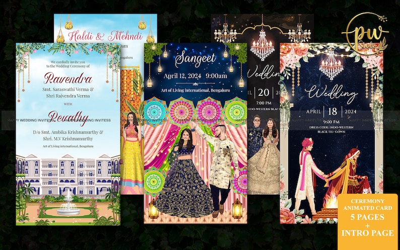 Indian Wedding Invites Digital Reception Card, Indian Reception ...