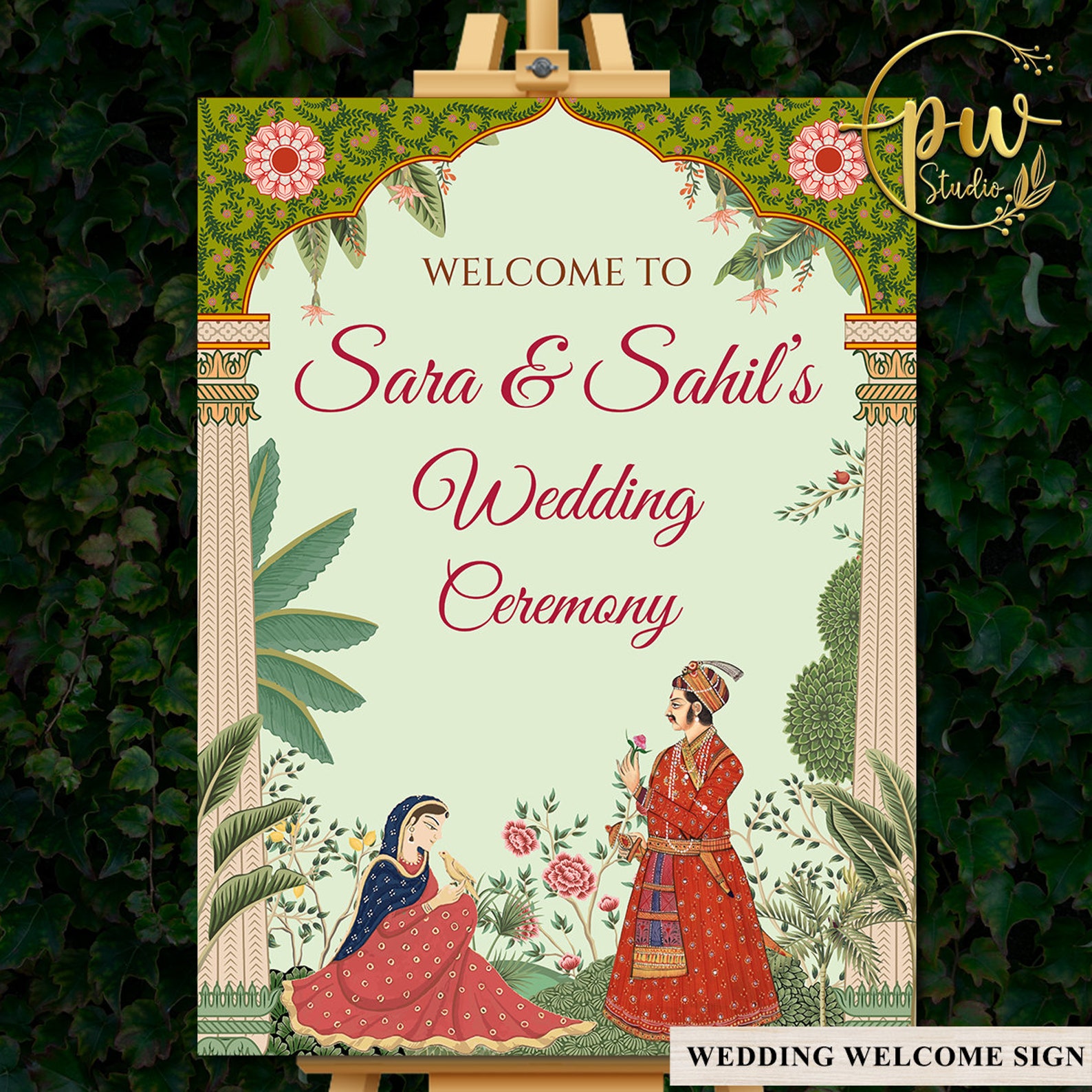 Indian Wedding Welcome Sign Indian Wedding Decor, Hindu Wedding Signs ...