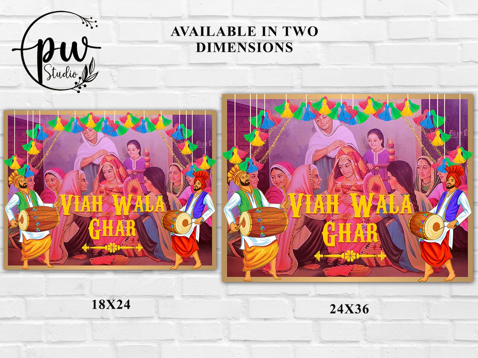 Sadi Kuri Da Viah Wala Ghar Jago Welcome Sign, Sade Munde Da Viah as ...