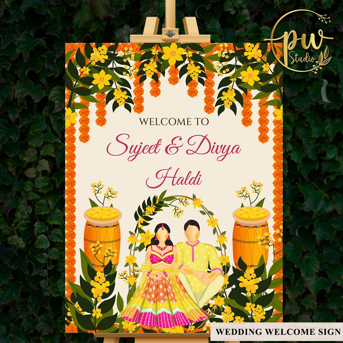 Haldi Posters as Welcome to Haldi Signs & Haldi Welcome Signs, Haldi ...