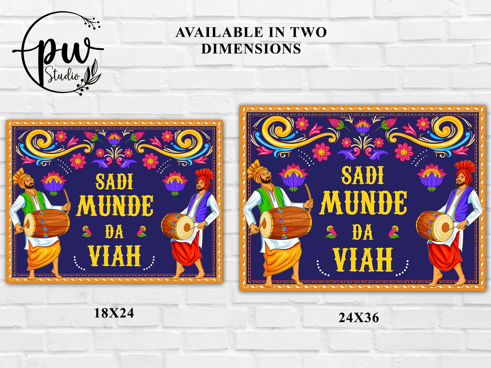 Sade Munde Da Viah Punjabi Wedding Sign, Viah Wala Ghar Sikh Wedding ...