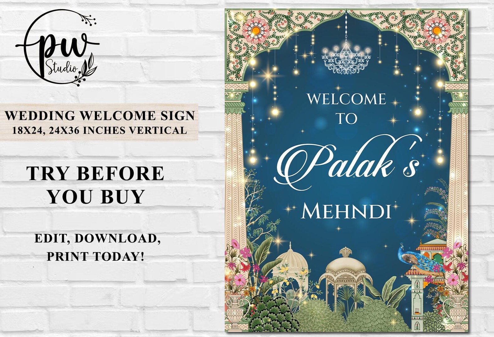 Mehndi Welcome Signs as Mehndi Decor, Mehndi Posters & Mehendi Welcome ...