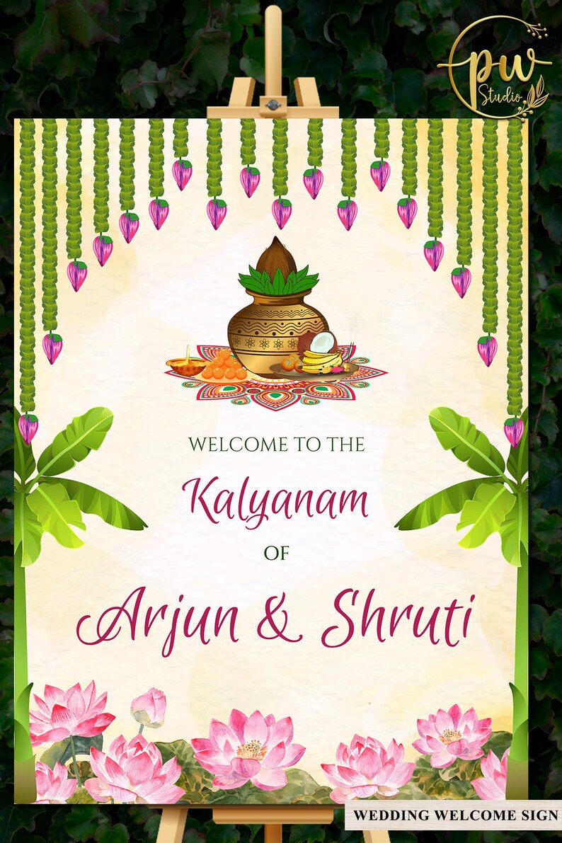 South Indian Wedding Signs, Tamil Welcome Signs, Indian Welcome Tamil ...