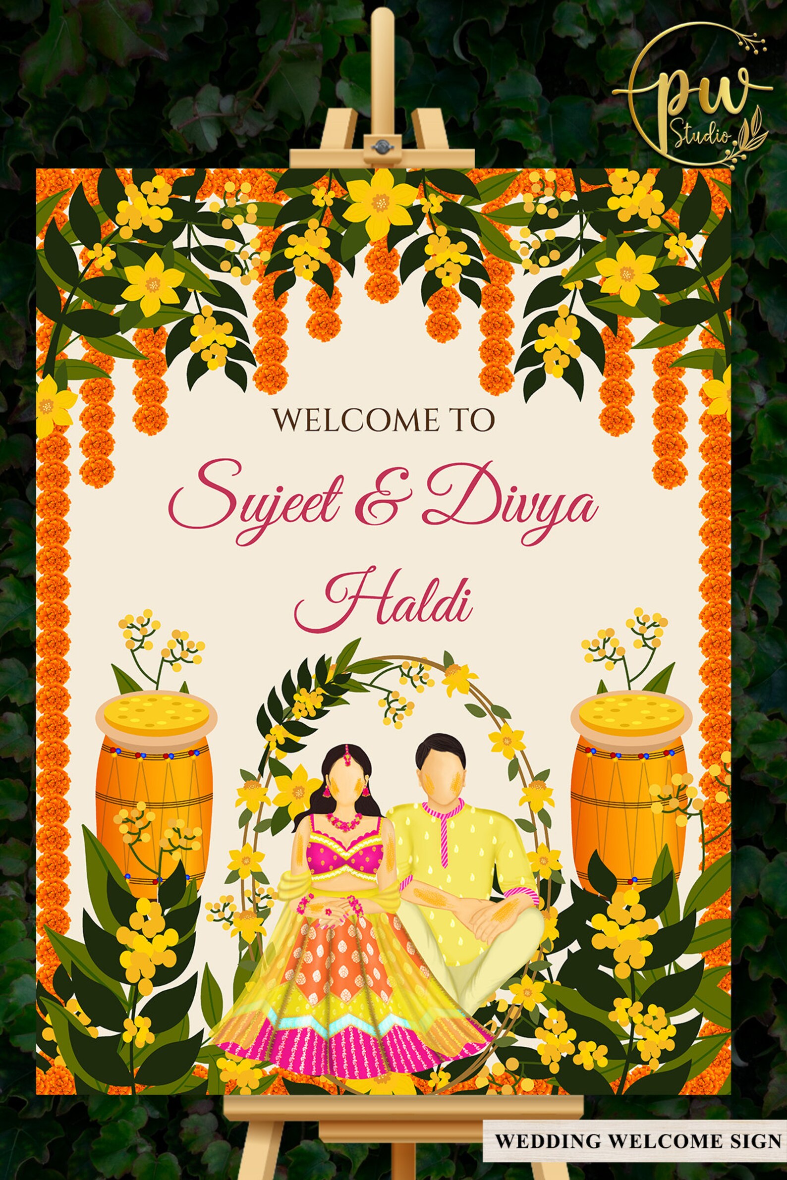 Haldi Posters as Welcome to Haldi Signs & Haldi Welcome Signs, Haldi ...