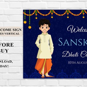 Dhoti Function Welcome Signs & Dothi Function Decor, Dhoti Function ...