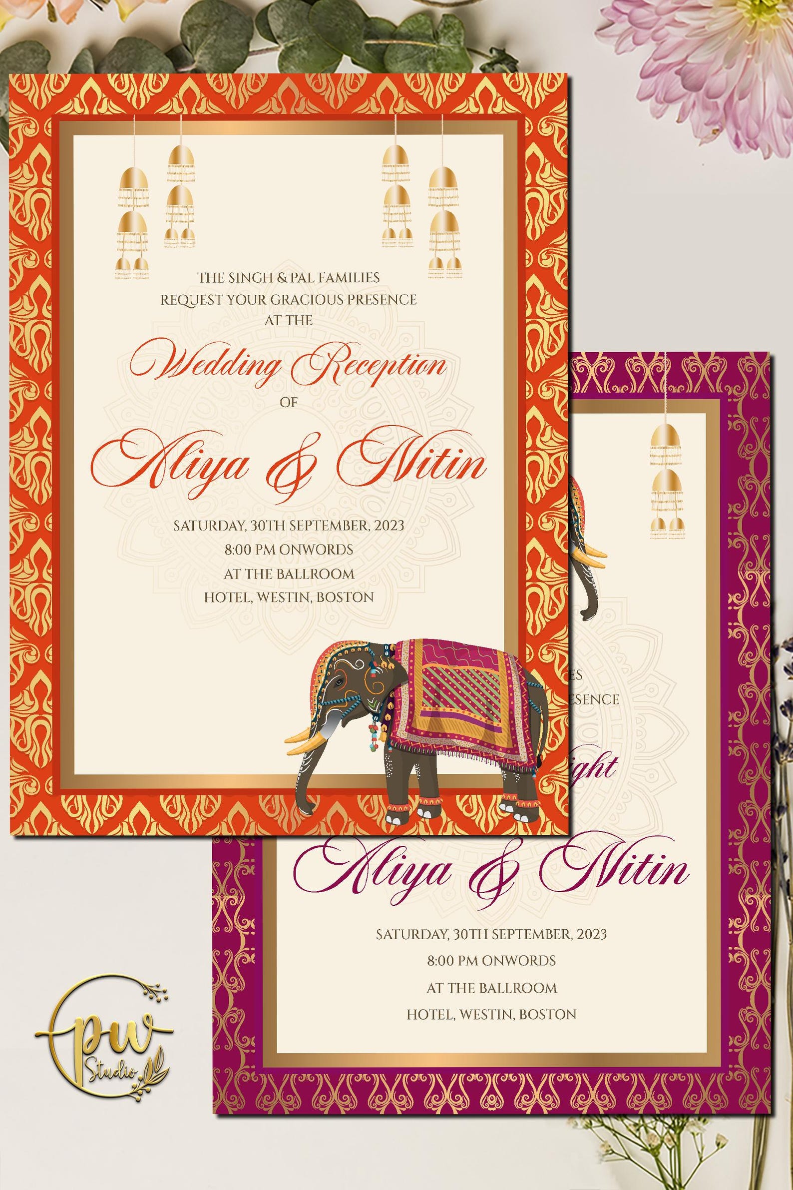 Indian Wedding Invites & Indian Invitations, Hindu Wedding Invitations ...