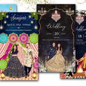 Indian Wedding Invites Digital Reception Card, Indian Reception ...