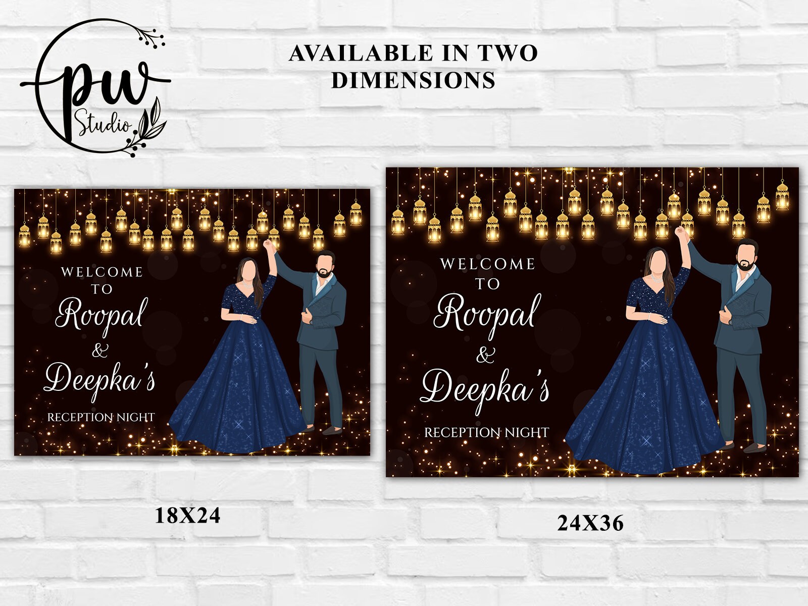 Indian Reception Sign & Indian Wedding Reception Sign, Indian Reception ...