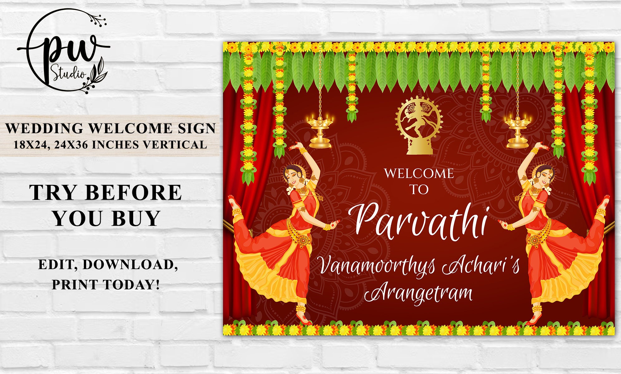 Welcome Arangetram Signs & Bharatnatyam Signs, Arangetram Welcome Signs ...