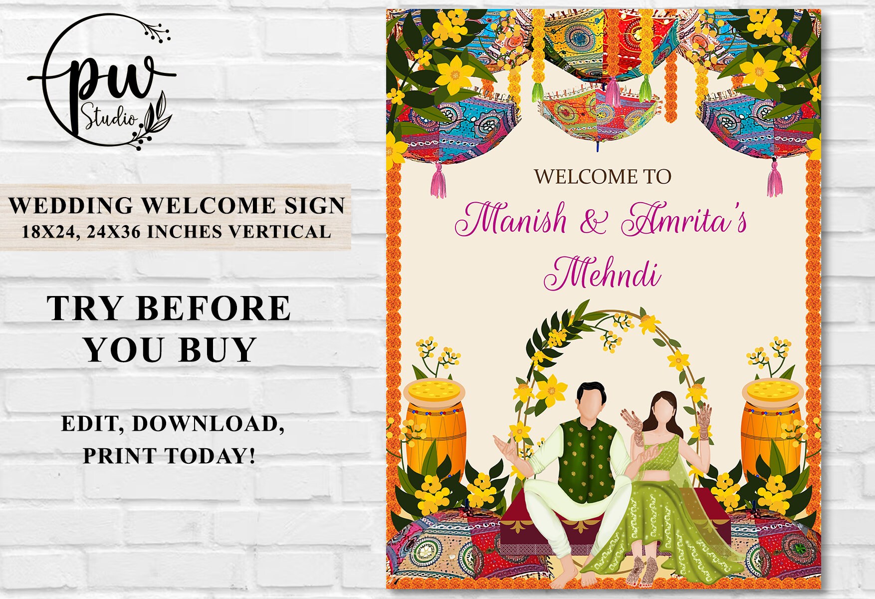 Mendhi Welcome Signs as Mehndi Signs, Mendhi Decoration, Mehndi Welcome ...