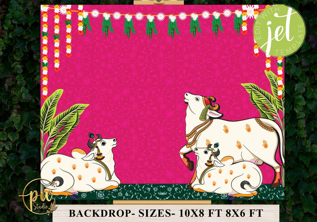 Buy Indian Puja Backdrop, Seemantham Decor Haldi Decoration & Mehndi ...