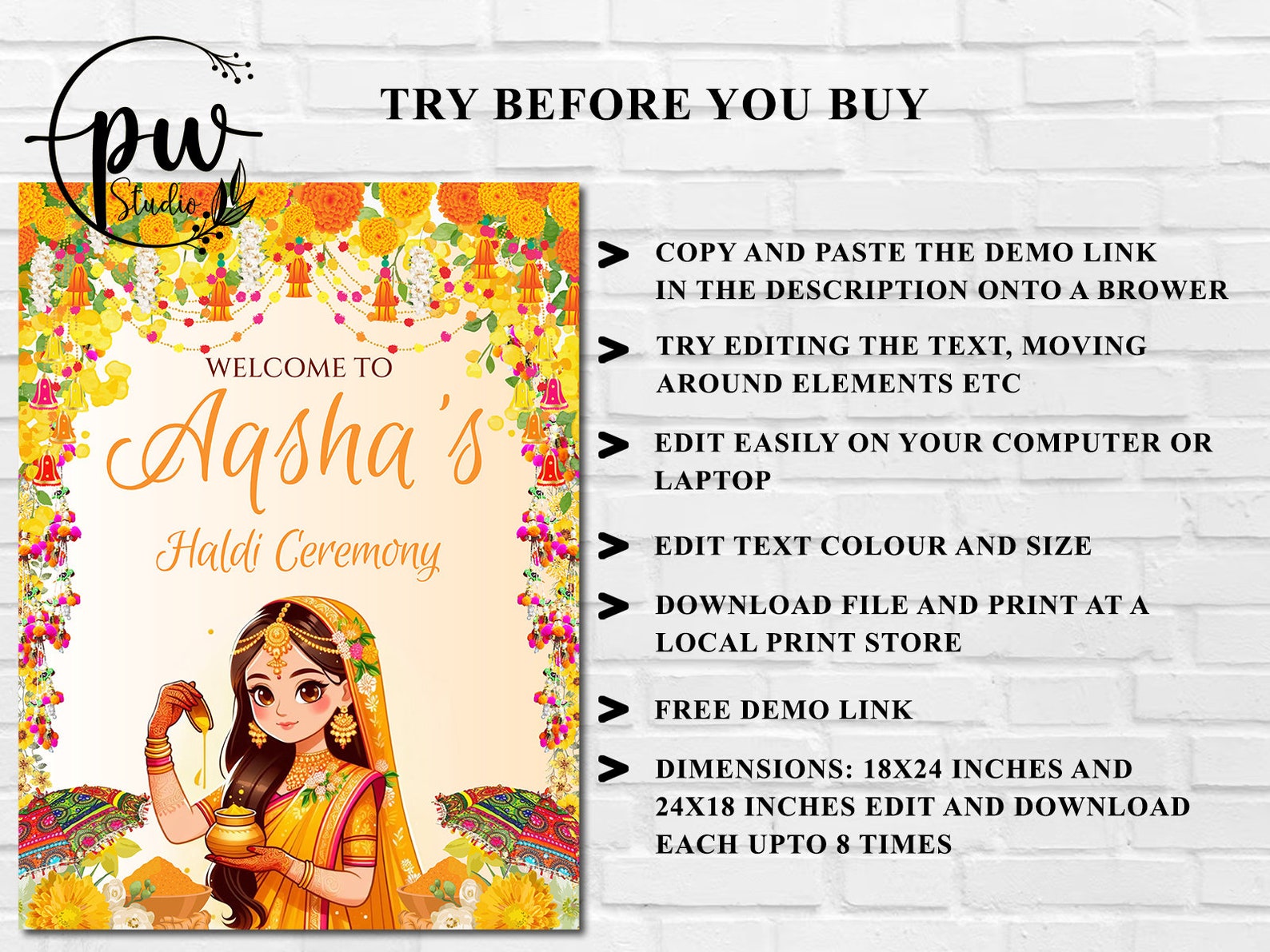 Wedding Haldi Welcome Signs Haldi Decoration, Haldi Posters as Welcome ...