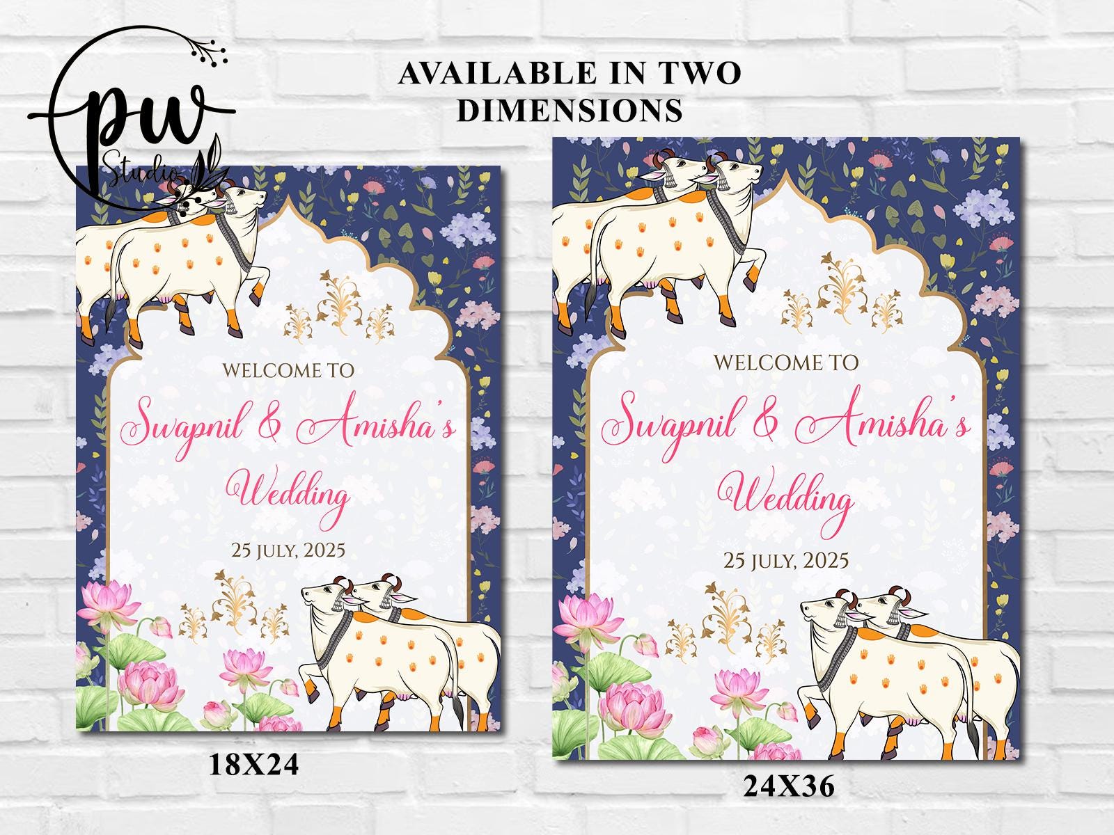 Grah Shanti Sign, Pichwai Sign, Welcome Sign, Hindu Wedding Sign ...