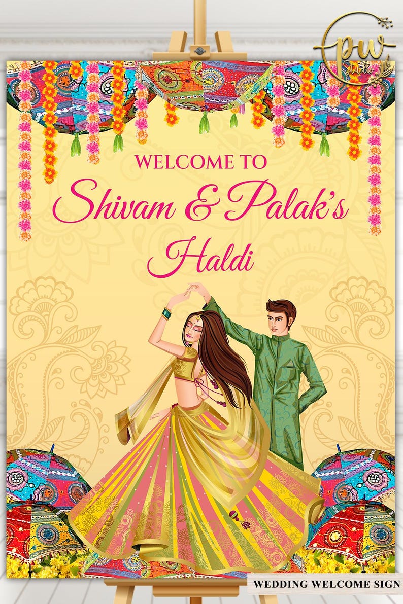 Couple Haldi Signages & Pithi Signages, Haldi Decoration as Haldi Decor ...