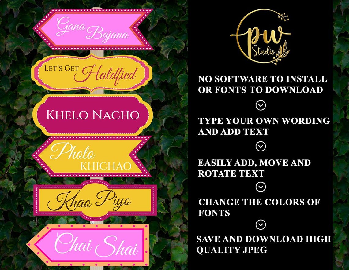 Haldi Decor Signs & Haldi Signs, Mehendi Decor as Mehndi Decor Sign ...