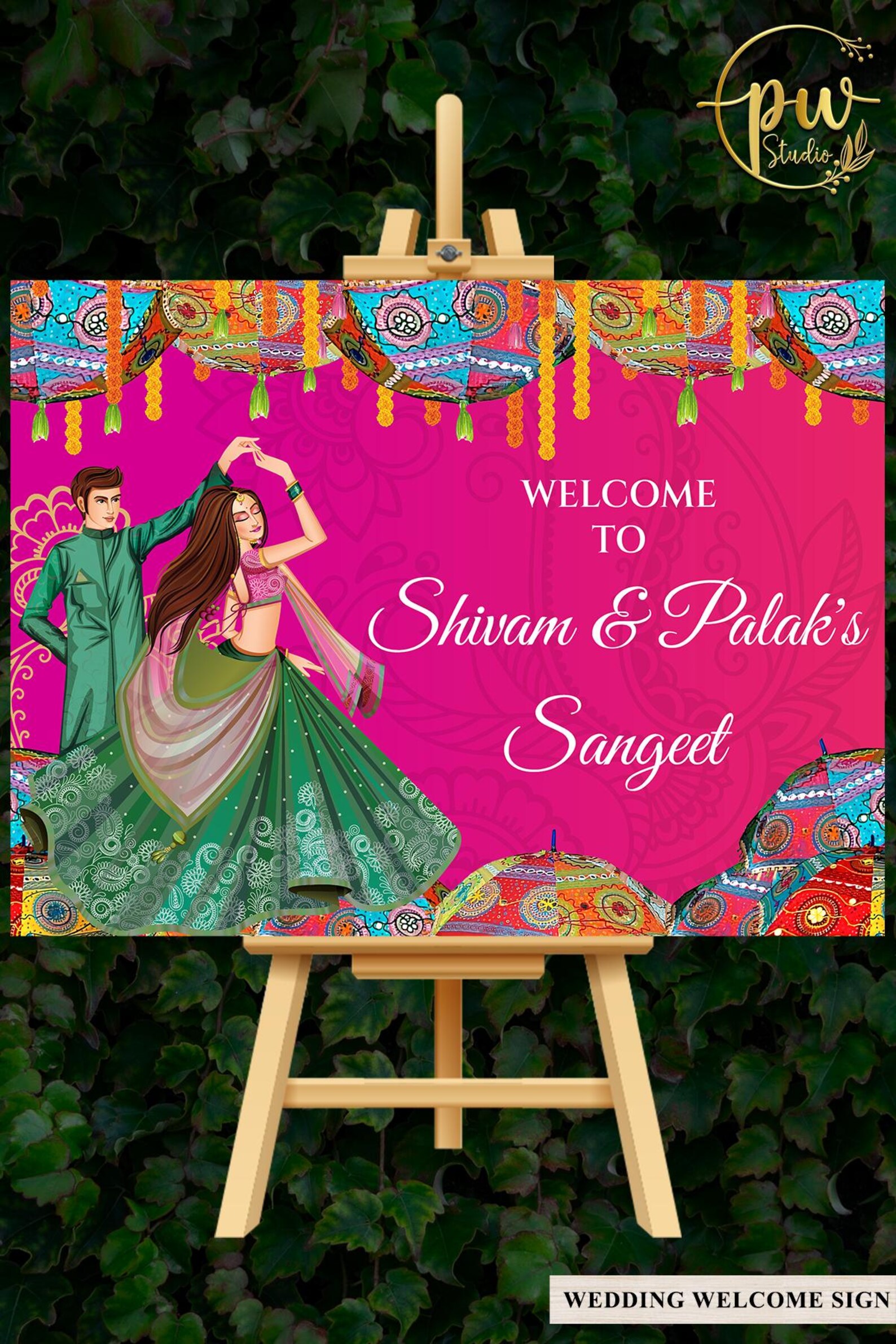 Sangeet Welcome Board Sangeet Wedding Sign, Sangeet Welcome Sign ...