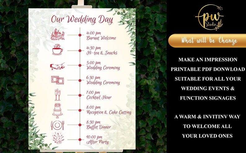 Hindu Wedding Timeline, Indian Wedding Itinerary Timeline Indian ...