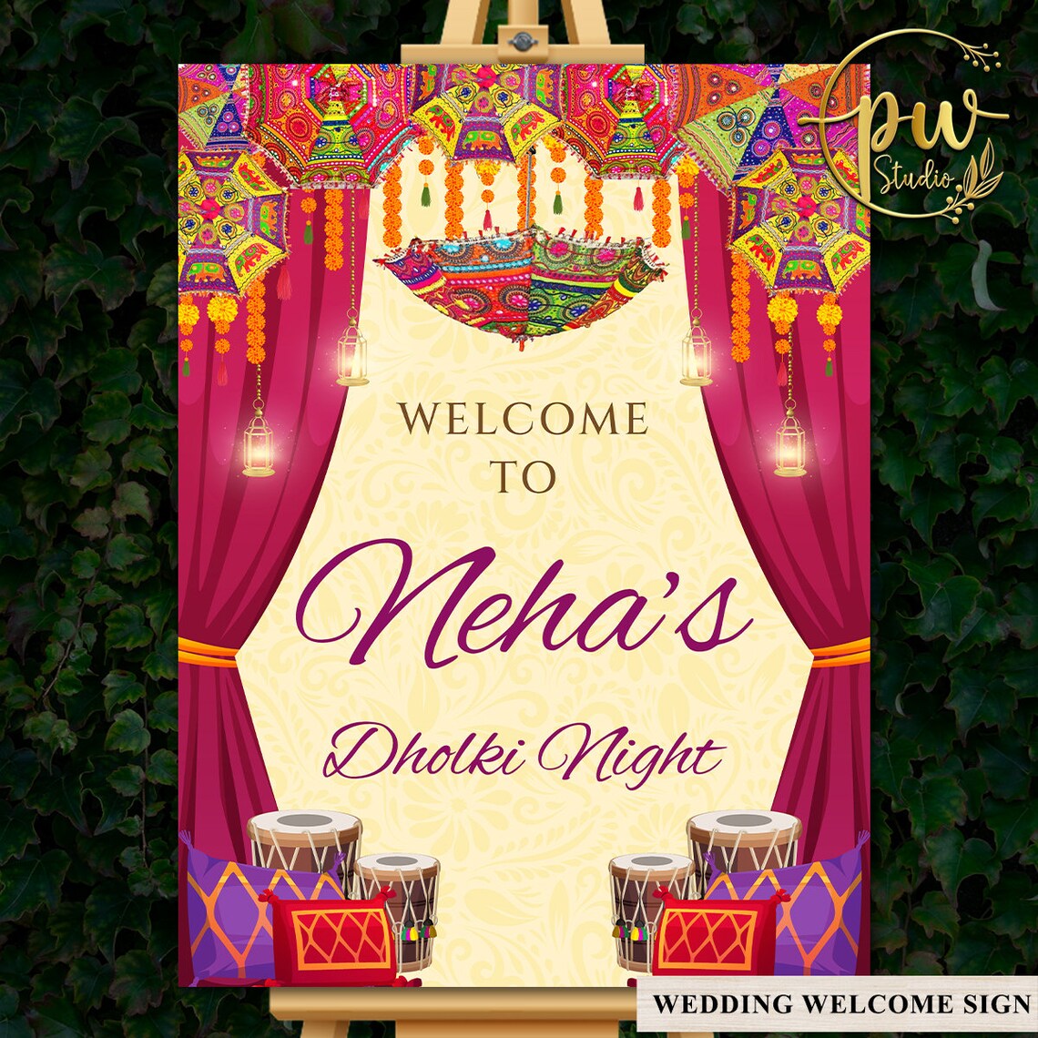 Dholki Welcome Signs as Dholak Welcome Signs, Muslim Dholki Decor Signs ...