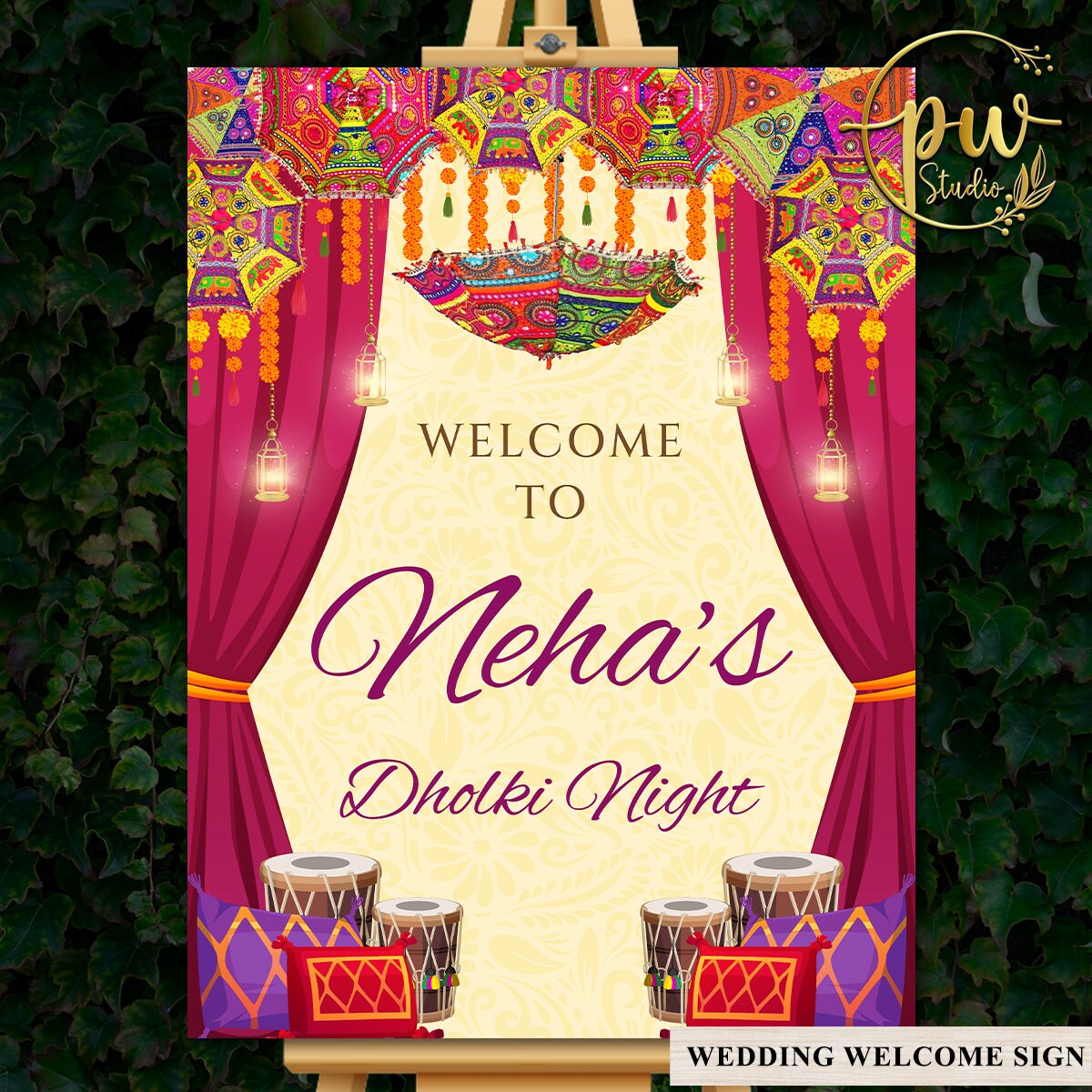 Dholki Welcome Signs as Dholak Welcome Signs, Muslim Dholki Decor Signs ...
