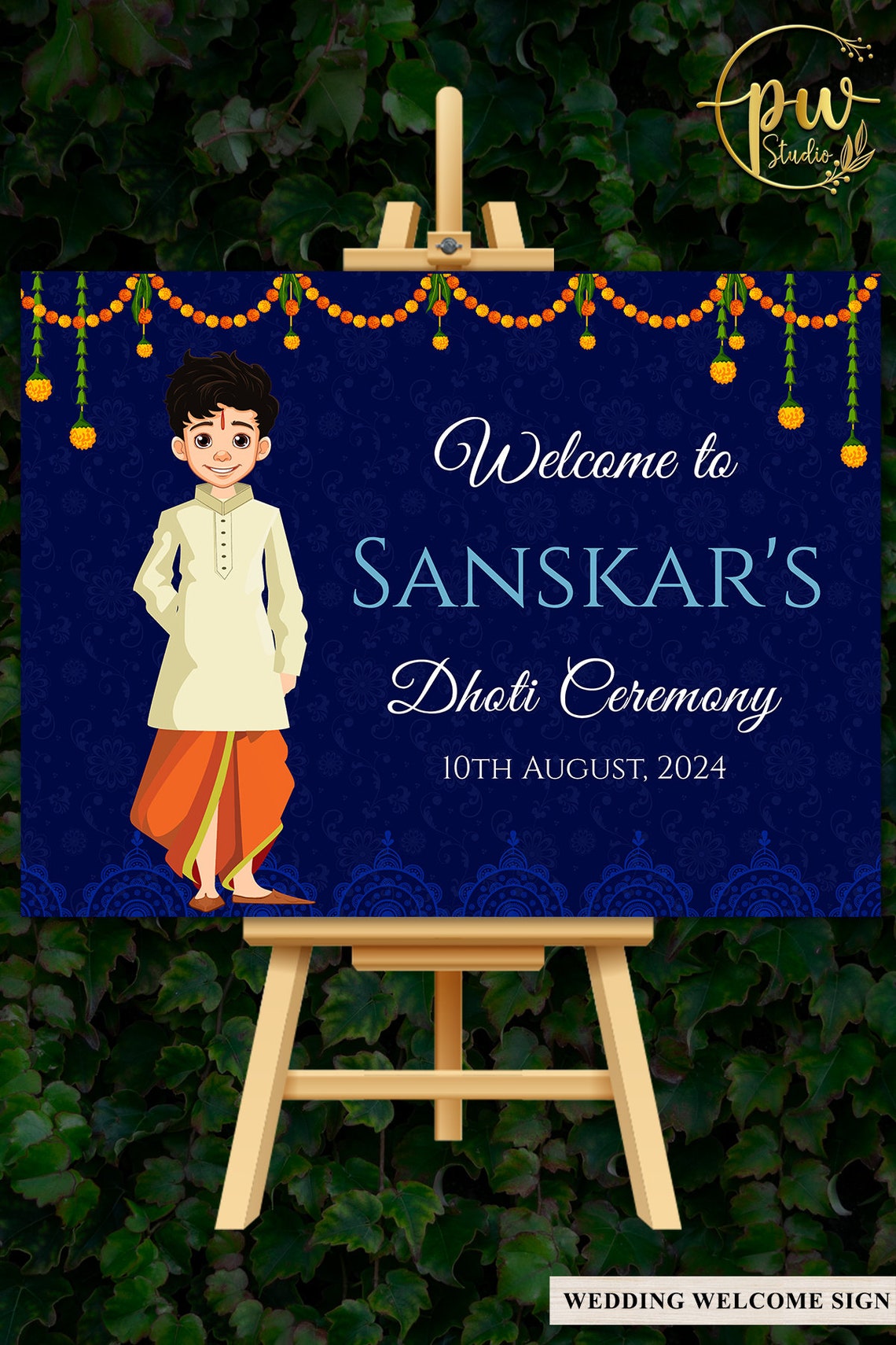 Dhoti Function Welcome Signs & Dothi Function Decor, Dhoti Function ...