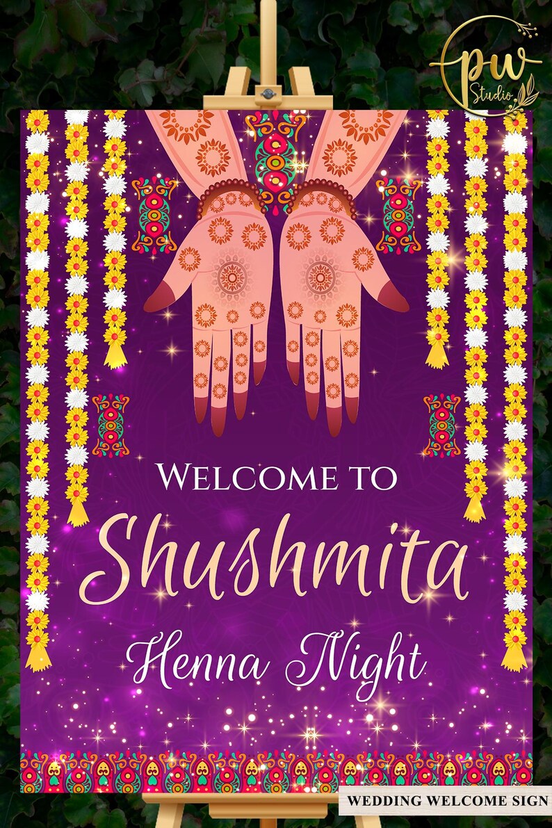 Mehndi Signs as Mehndi Poster, Mehndi Decor Sign as Mehendi Signs ...