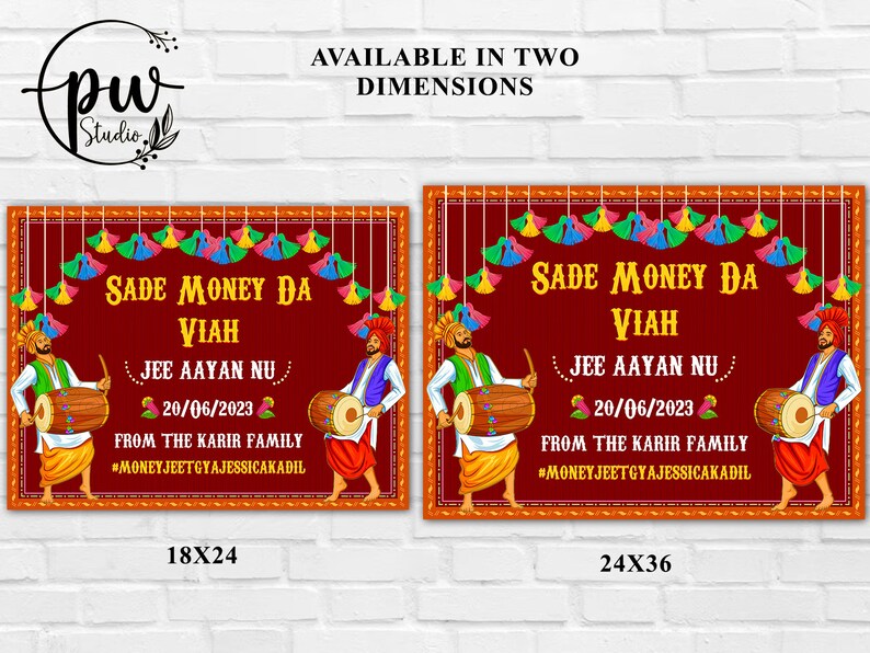 Sade Munde Da Viah, Punjabi Wedding Welcome Sign as Punjabi Decor Sign ...