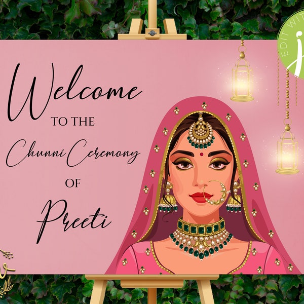 Chunni Sign Welcome - Etsy