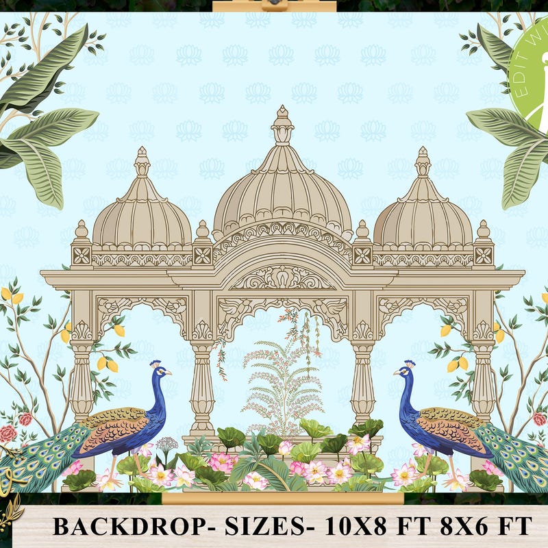 Mehndi Backdrops Printable - Etsy