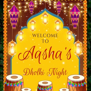 Dholki Decorations & Dholki Welcome Signs, Muslim Dholki Signs as ...