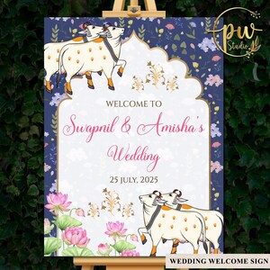 Grah Shanti Sign, Pichwai Sign, Welcome Sign, Hindu Wedding Sign ...
