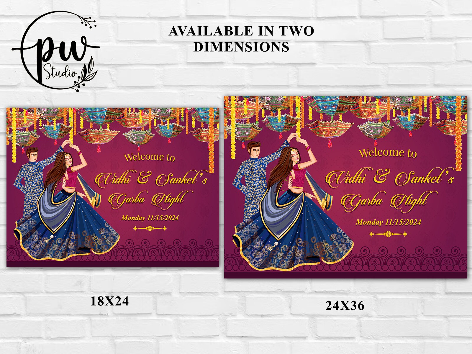 Welcome Garba Wedding Sign Navratri Welcome Signs as Dandiya Welcome ...