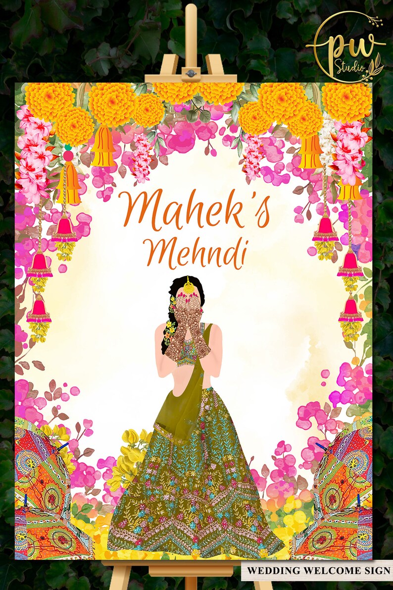 Mehndi Sign as Mehendi Signs, Mendhi Welcome Sign Mendhi Sign, Mehndi ...