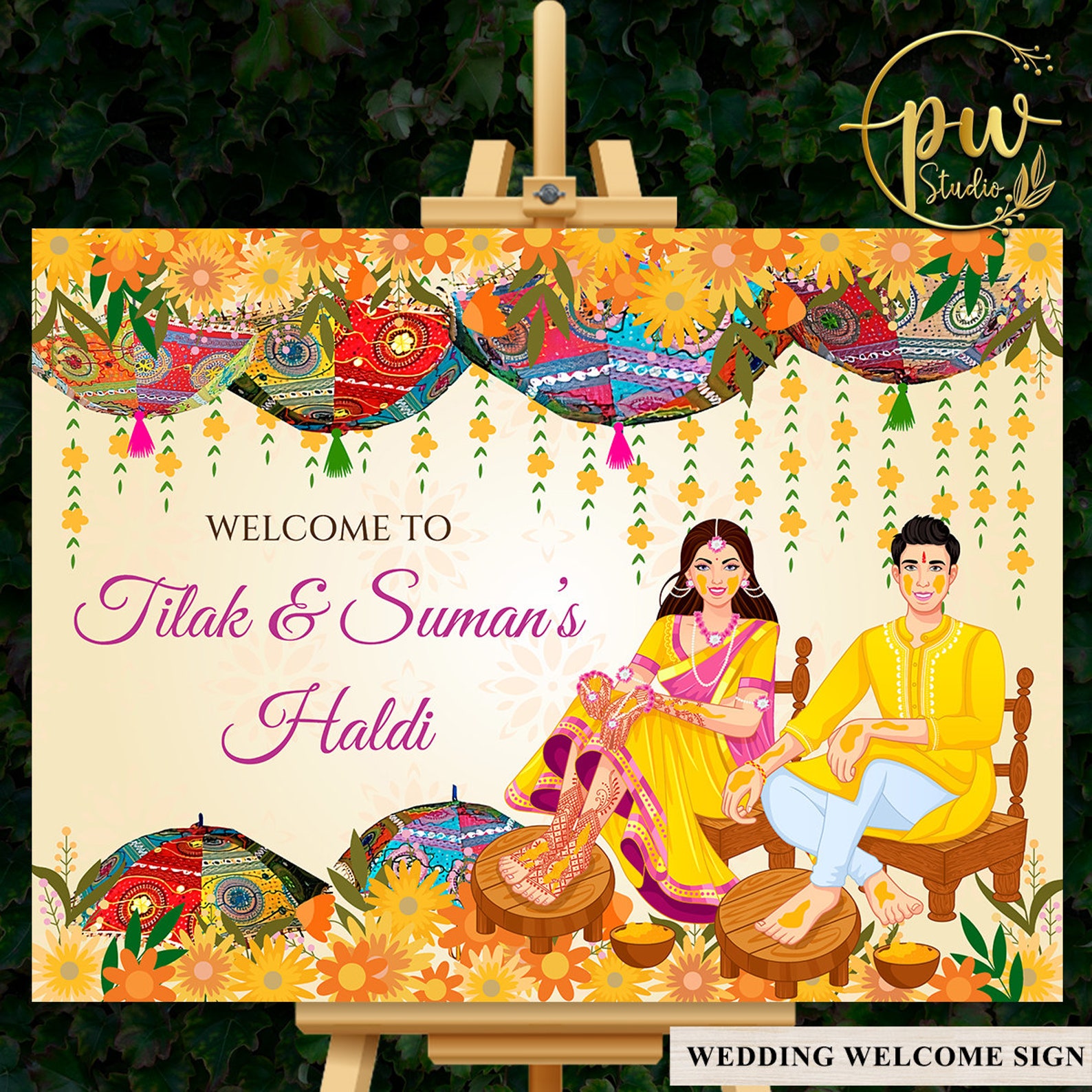 Welcome Signs Haldi as Couple Haldi Signs, Welcome to Haldi Signs ...