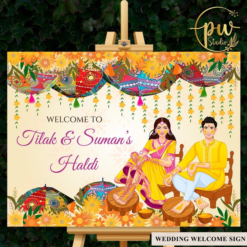 Welcome Signs Haldi as Couple Haldi Signs, Welcome to Haldi Signs ...