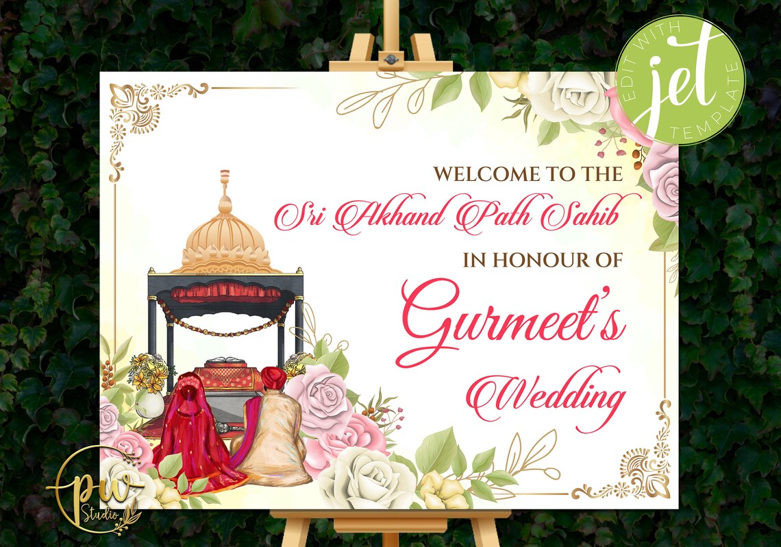 Buy Akhand Paath Sign Welcome & Akhand Path Welcome Sign, Akhand Path ...