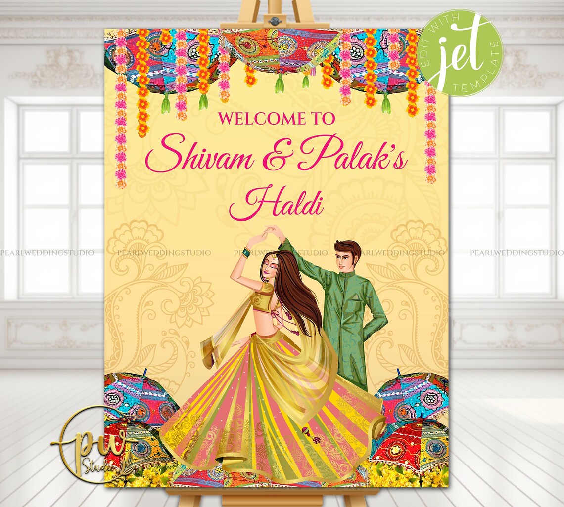 Couple Haldi Signages & Pithi Signages, Haldi Decoration as Haldi Decor ...