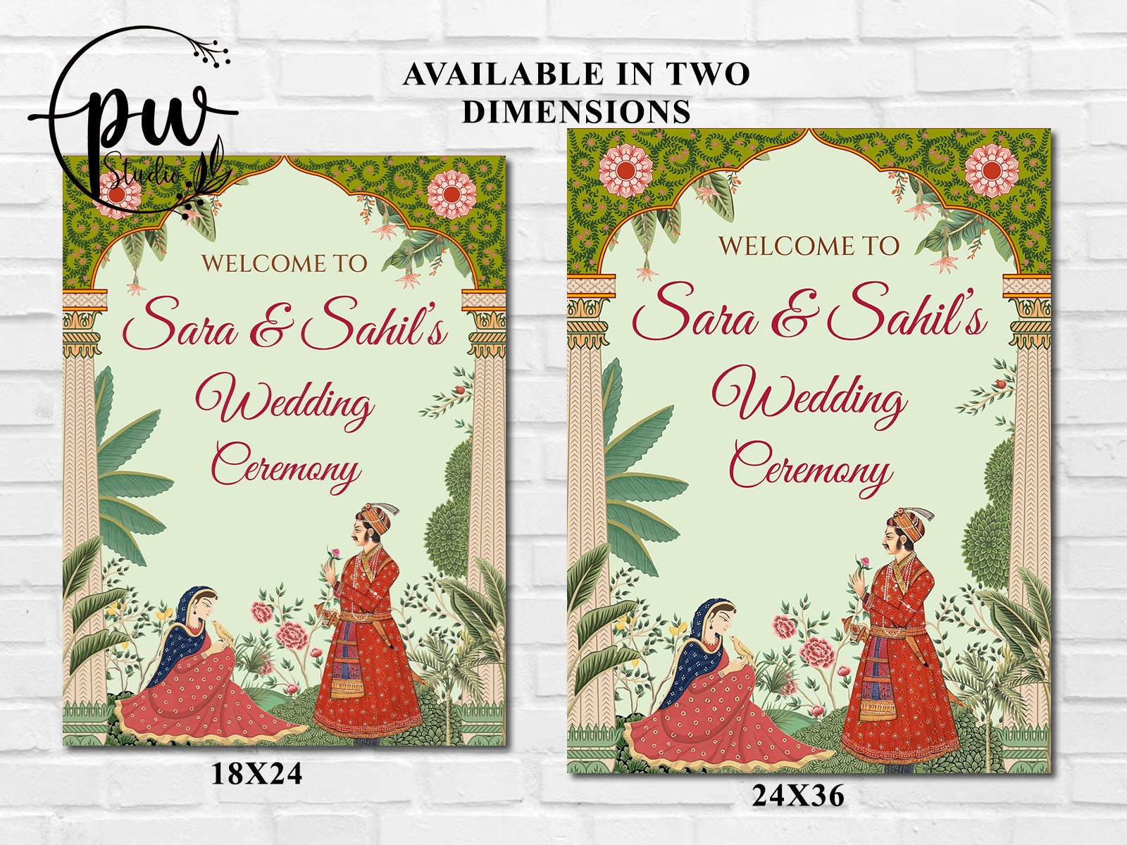 Indian Wedding Welcome Sign Indian Wedding Decor, Hindu Wedding Signs ...