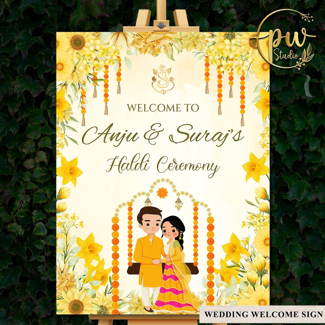 Haldi Posters as Welcome to Haldi Signs & Haldi Welcome Signs, Haldi ...